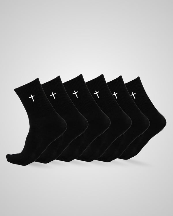 Christian Performance Socks 6-Pack - Black