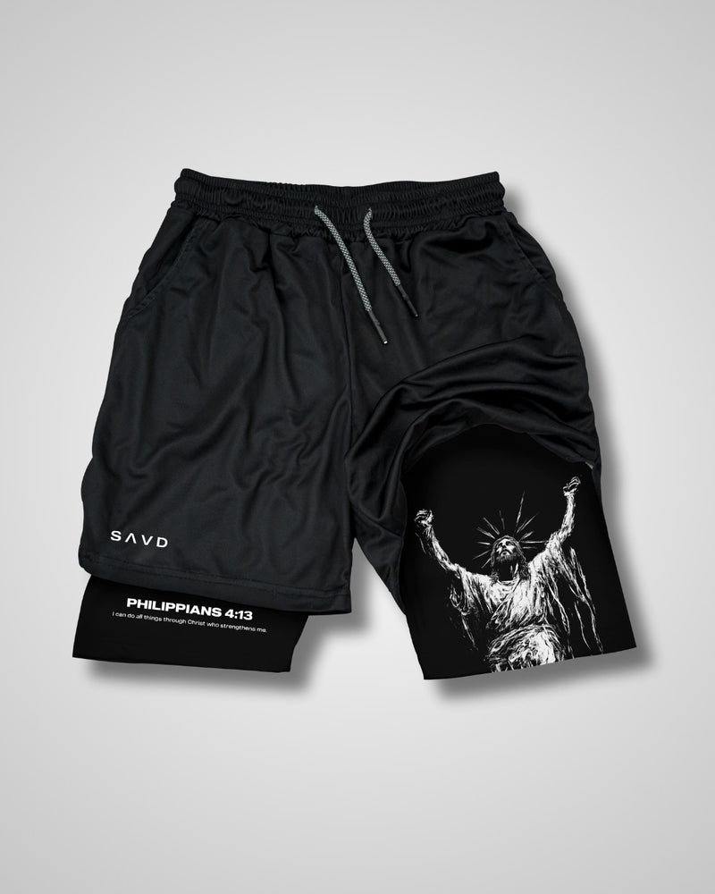 Philippians 4:13 'Strength in Christ' Youth Performance Shorts - SAVD ...