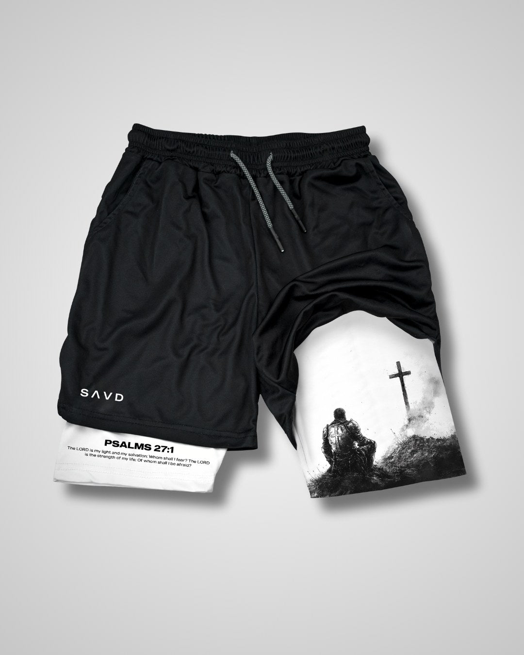 Psalms 27:1 Soldier’s Faith Performance Shorts - SAVD Clothing